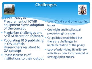 University of Nairobi, Open Access Initiatives | PPT