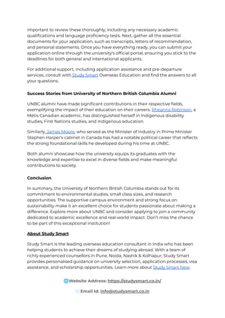 Study Destination University of Northern British Columbia | PDF