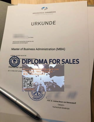 Fake University of Osnabruck Urkunde | PDF