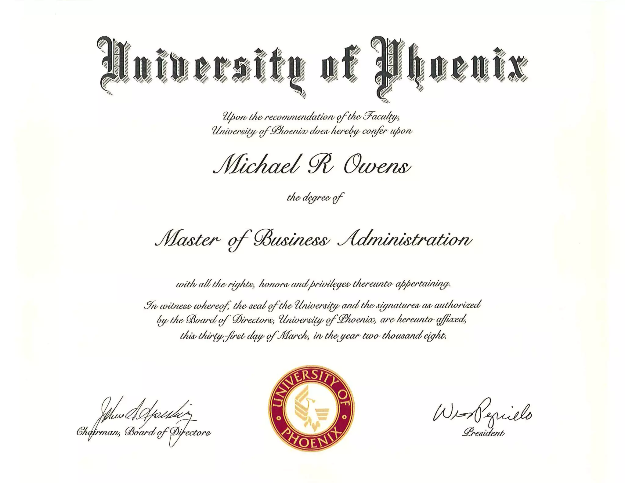 University of phoenix diploma & transcript | PDF