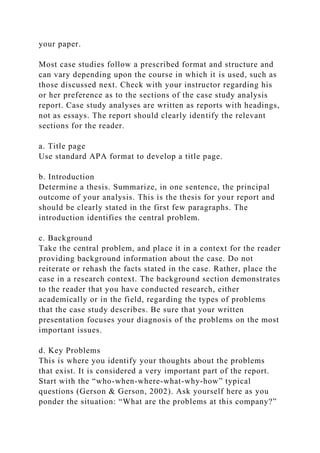 University of Phoenix MaterialCase Study for Student Analysi.docx