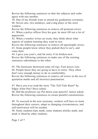 University of Phoenix MaterialFinal Grammar TestPart I True.docx