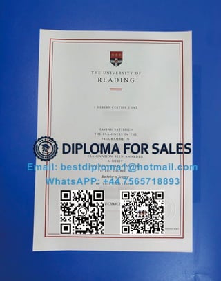 How to Buy University of Reading Degree, Buy UK Fake Degree, | PDF