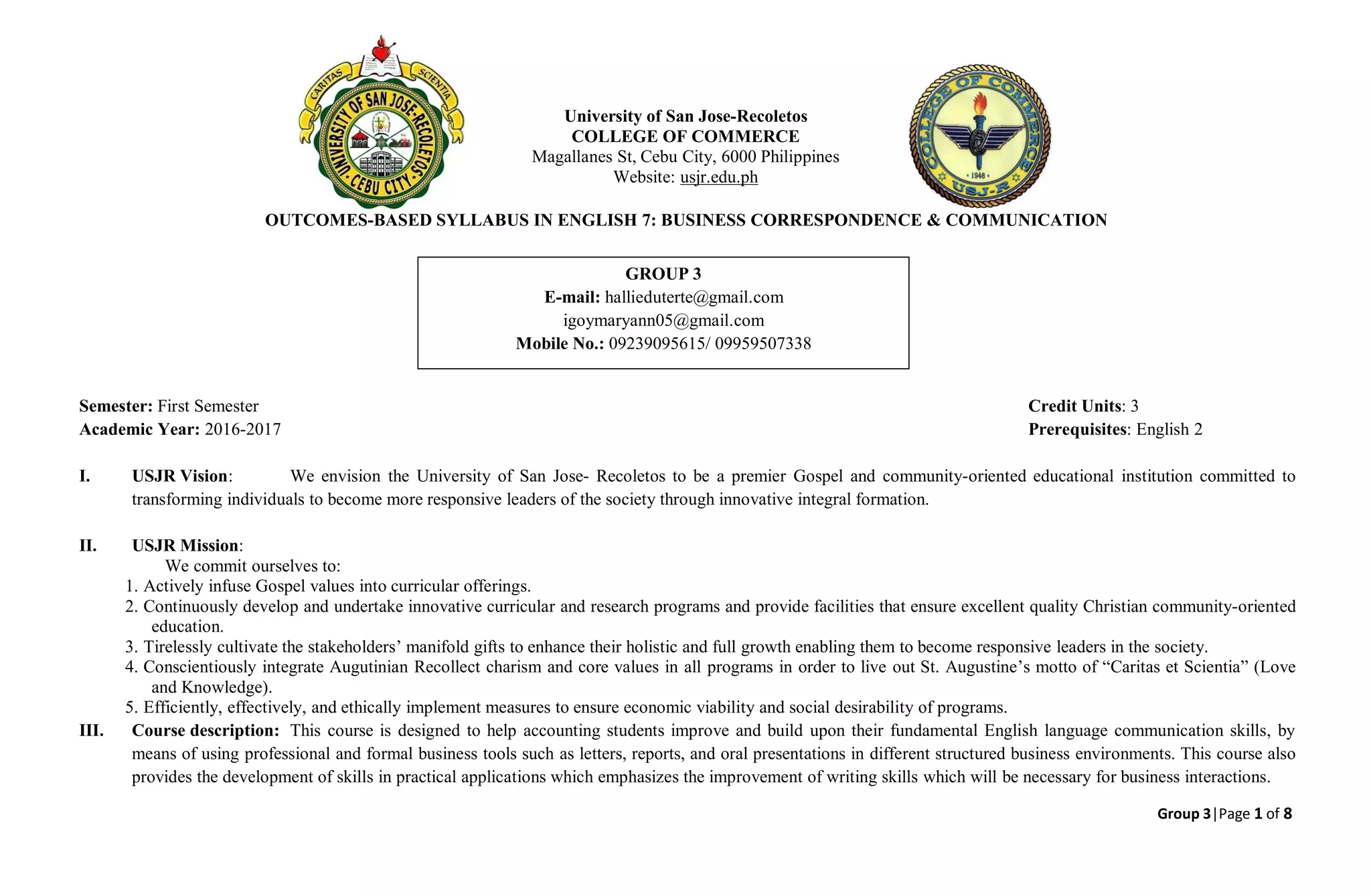 Sample Syllabus | PDF