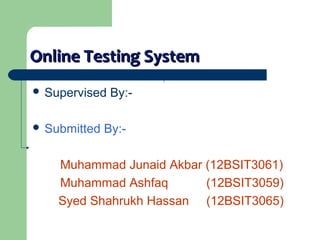 online test system | PPT | Standardized Testing | Educational Assessment