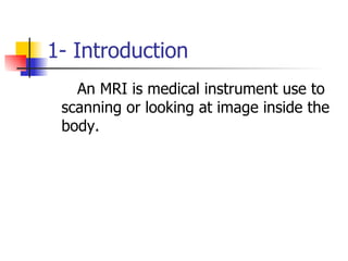 Brief Introduction to MRI | PPT