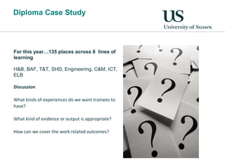 University Of Sussex - The New Diplomas And The PGCE | PPT