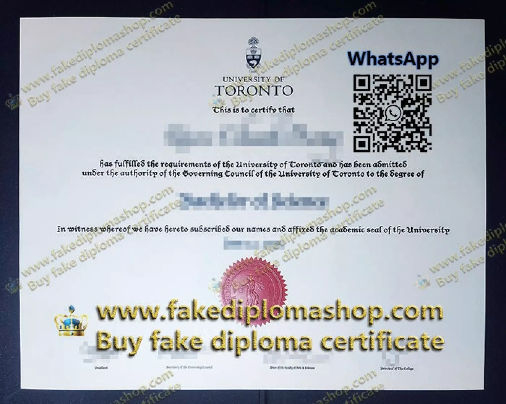 Replace Your Lost Toronto University fake degree | PDF