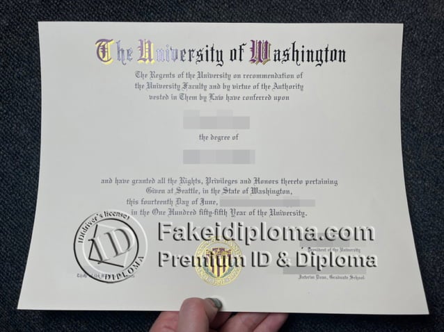 University of Washington diploma