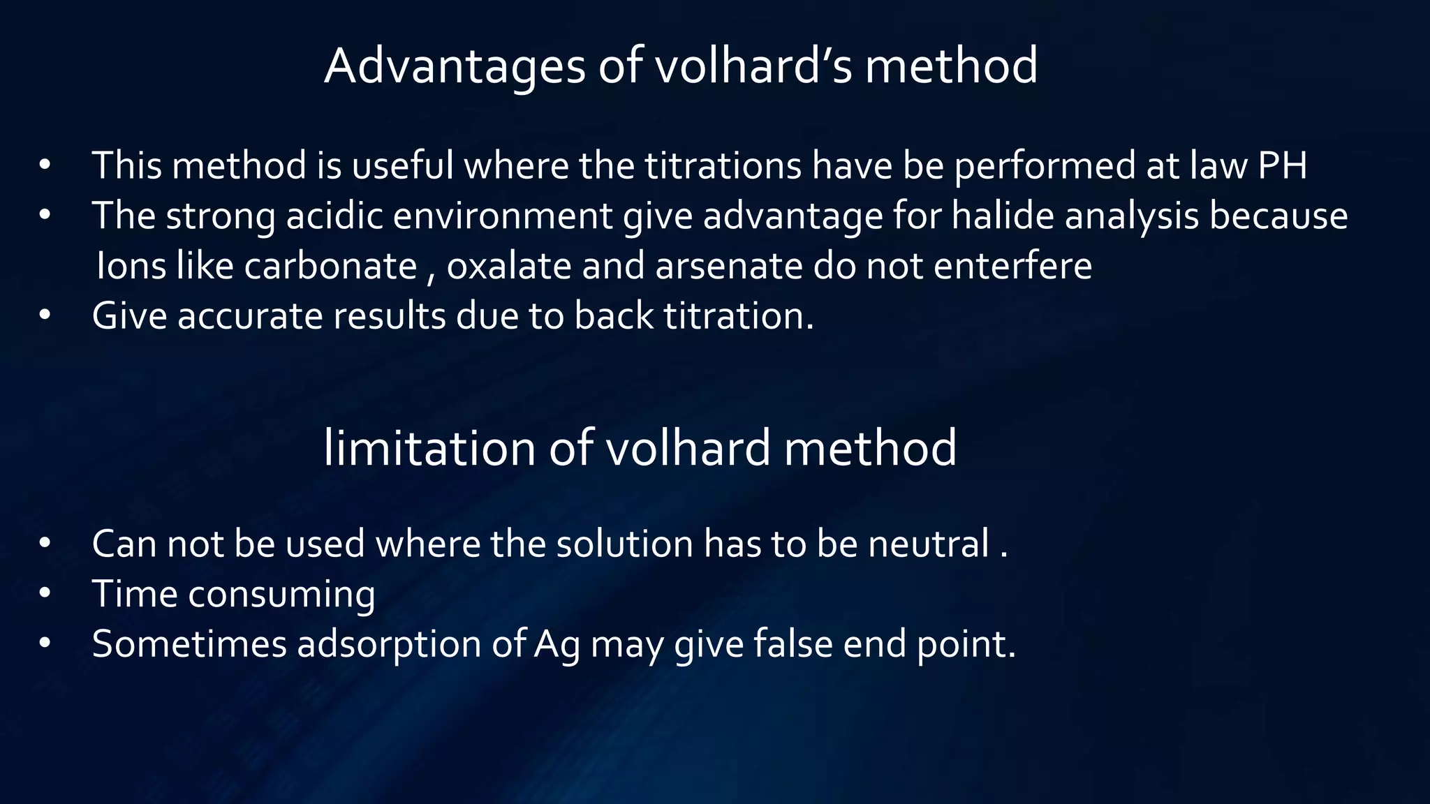 Volhard Method | PPTX