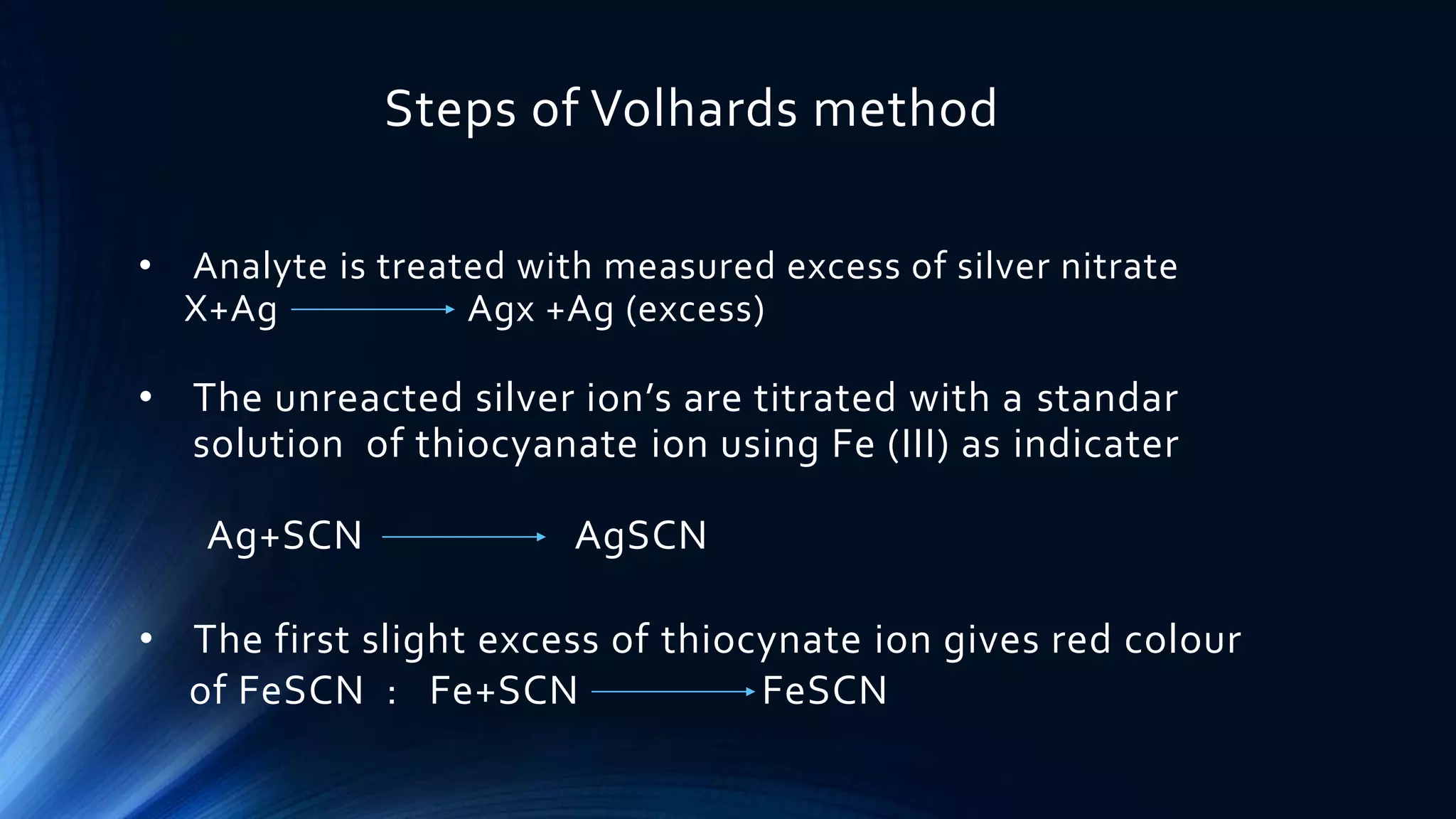 Volhard Method | PPTX