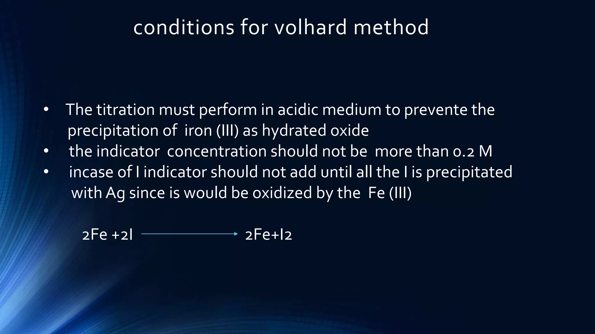Volhard Method | PPTX