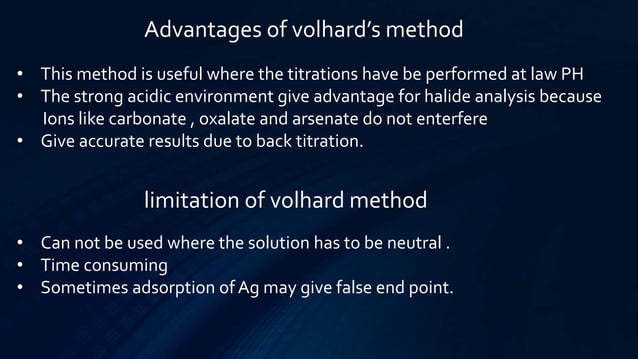 Volhard Method | PPTX