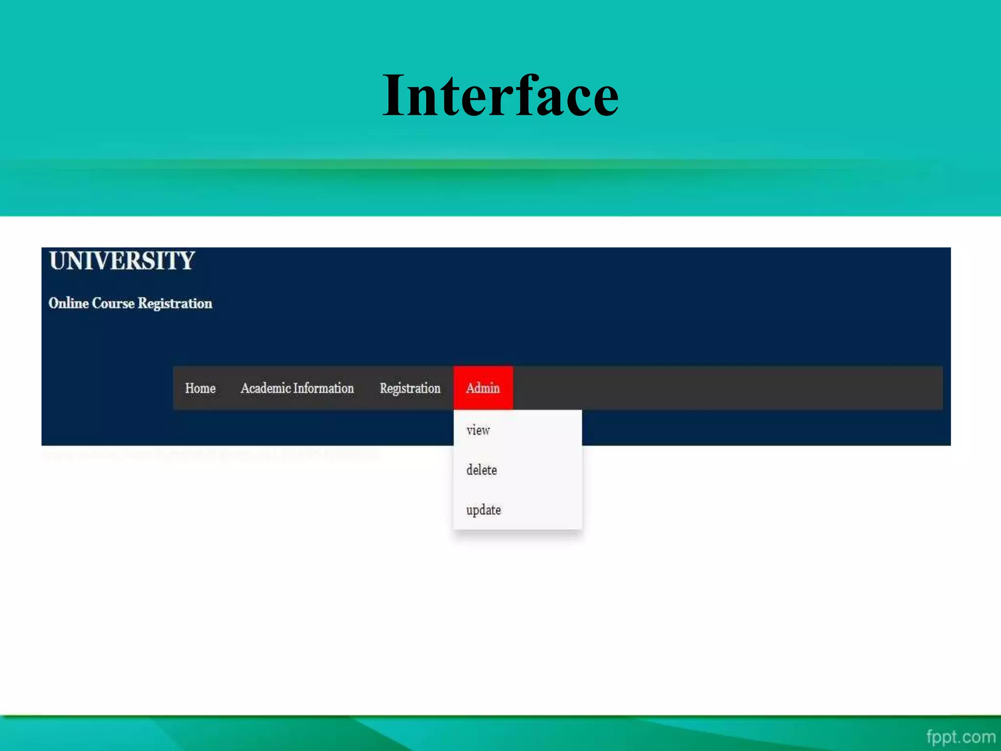 University online course registration system | PPTX