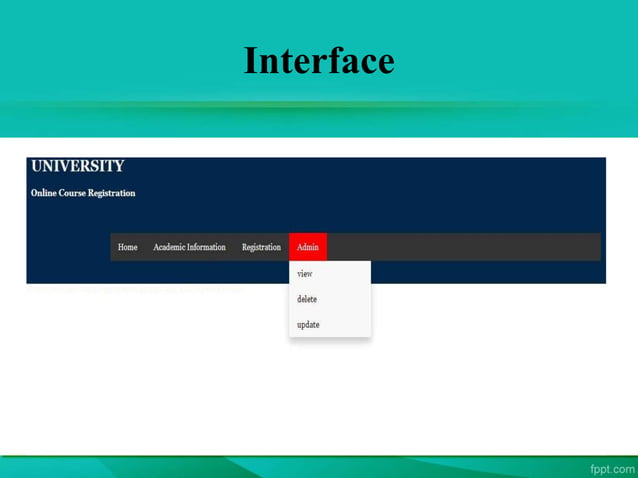 University online course registration system | PPTX