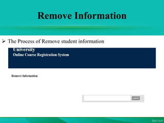 University online course registration system | PPTX