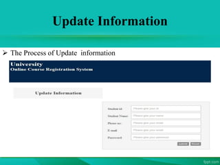 University online course registration system | PPTX