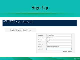 University online course registration system | PPTX