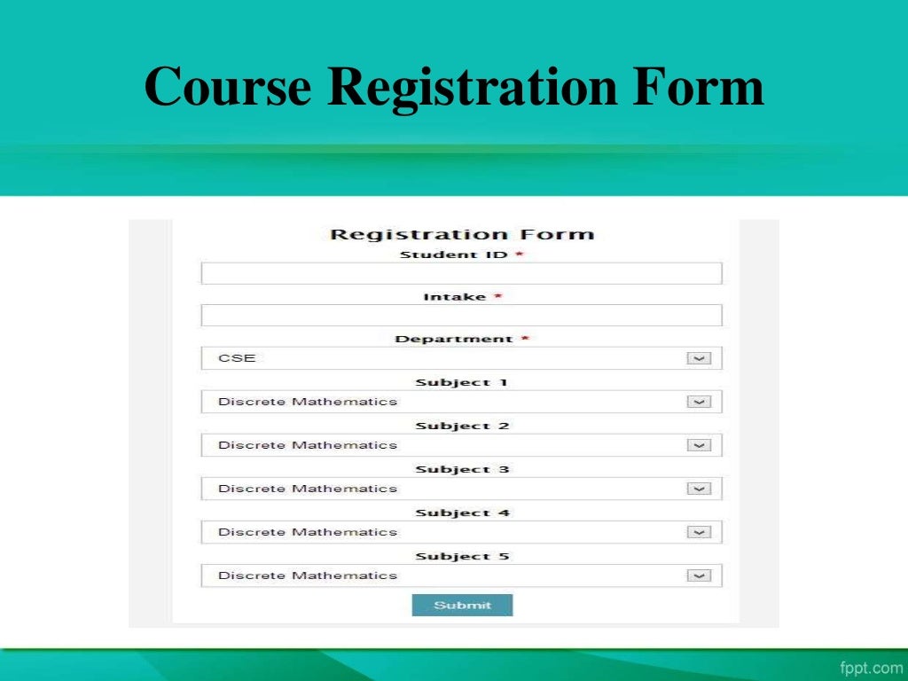 University online course registration system