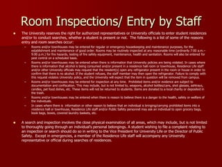 University Policies For RA Training Fall 2013 | PPTX