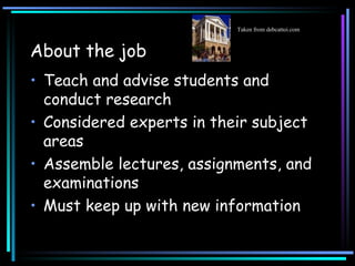 University Professor Presentation | PPT