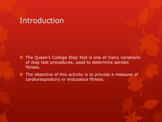 University’s step test | PPTX
