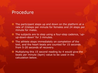 University’s step test | PPTX