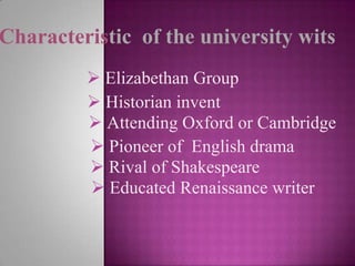 University wits | PPTX