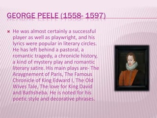 University Wits (Elizabethan age) | PPTX