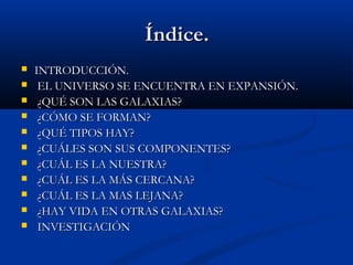 Universo (galaxias) | PPT