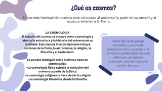 universo y cosmos, historia y características del Universo | PDF