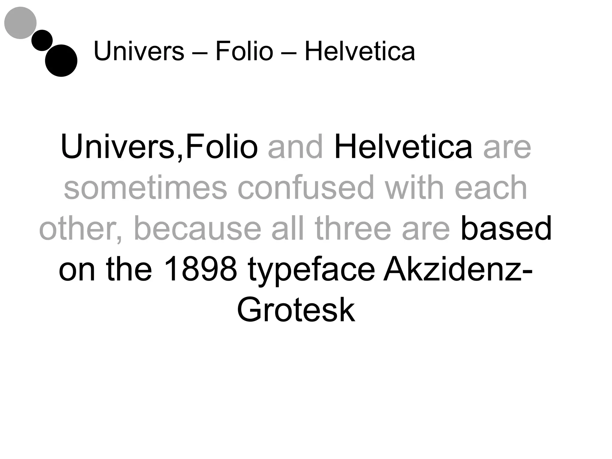 Univers – dpiCENTER Typography class presentation | PDF