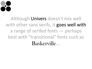 Univers – dpiCENTER Typography class presentation | PDF