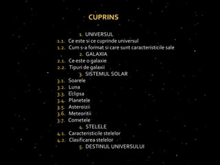 Universul | PPT