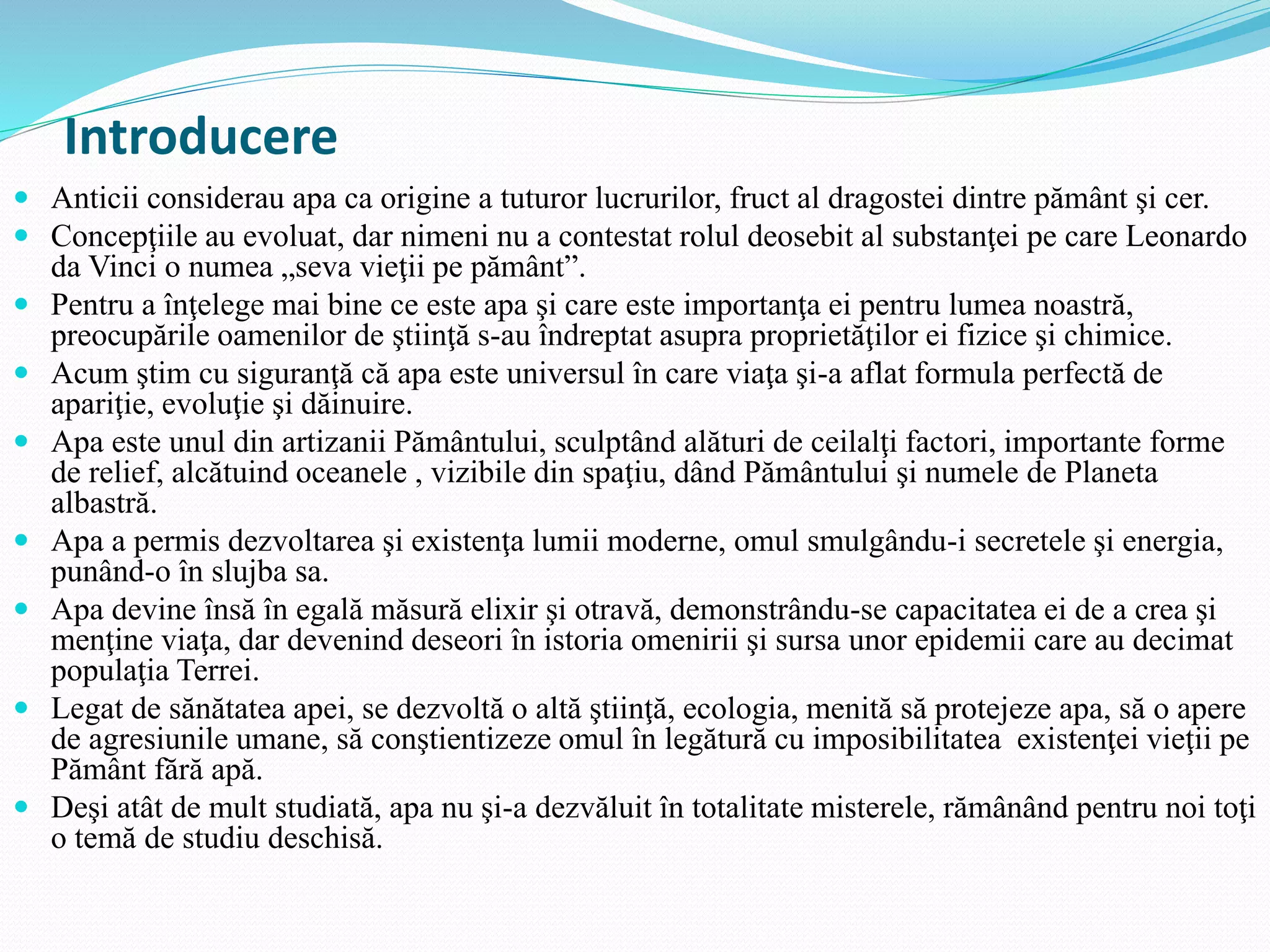 Universul apei | PPTX
