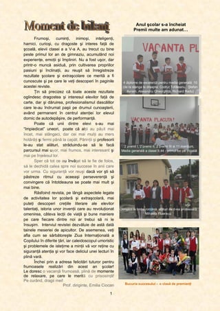 Universul nostru nr.3 - revista clasei a V a | PDF