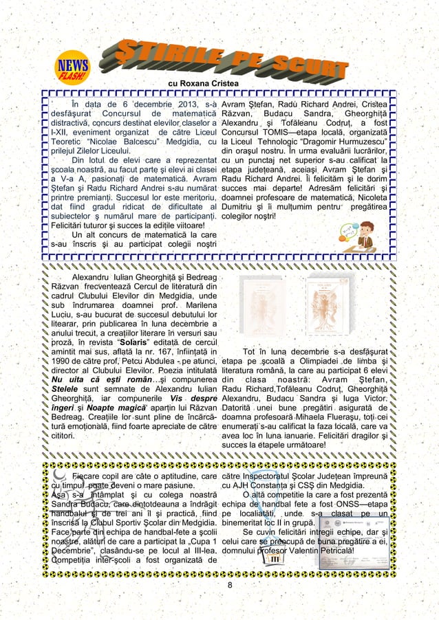 Universul nostru nr.1 - revista clasei a V-a A | PDF