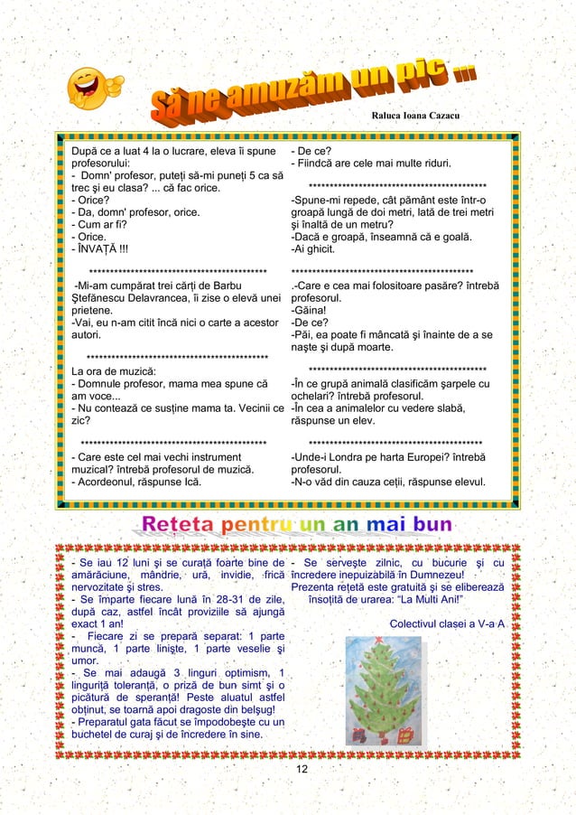 Universul nostru nr.1 - revista clasei a V-a A | PDF