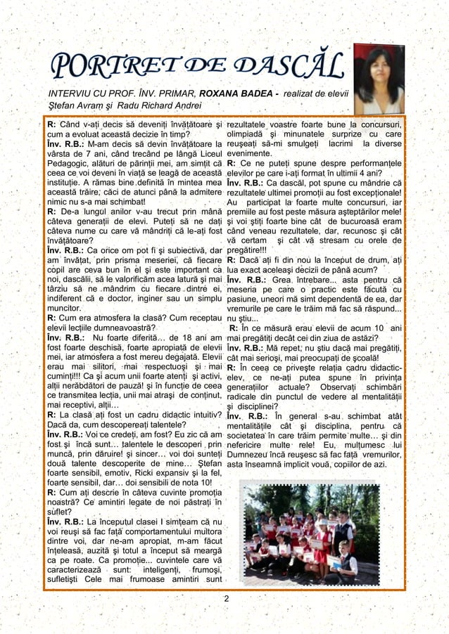 Universul nostru nr.1 - revista clasei a V-a A | PDF