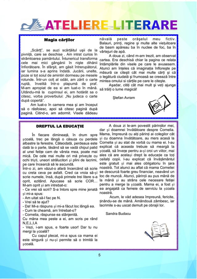 Universul nostru nr.1 - revista clasei a V-a A | PDF