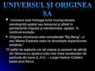 Universul si sistemul solar | PPT