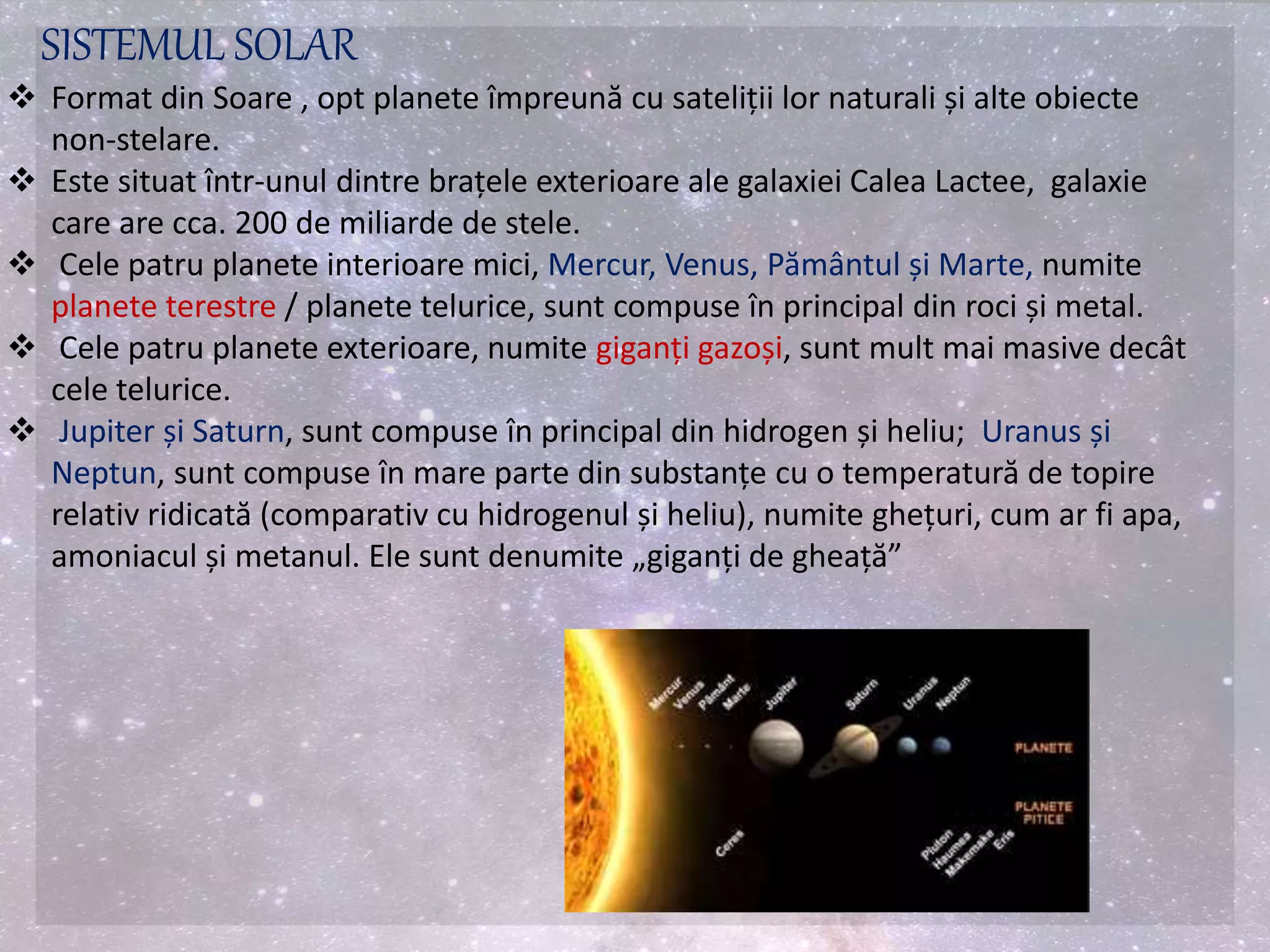 Universul si sistemul solar | PPTX