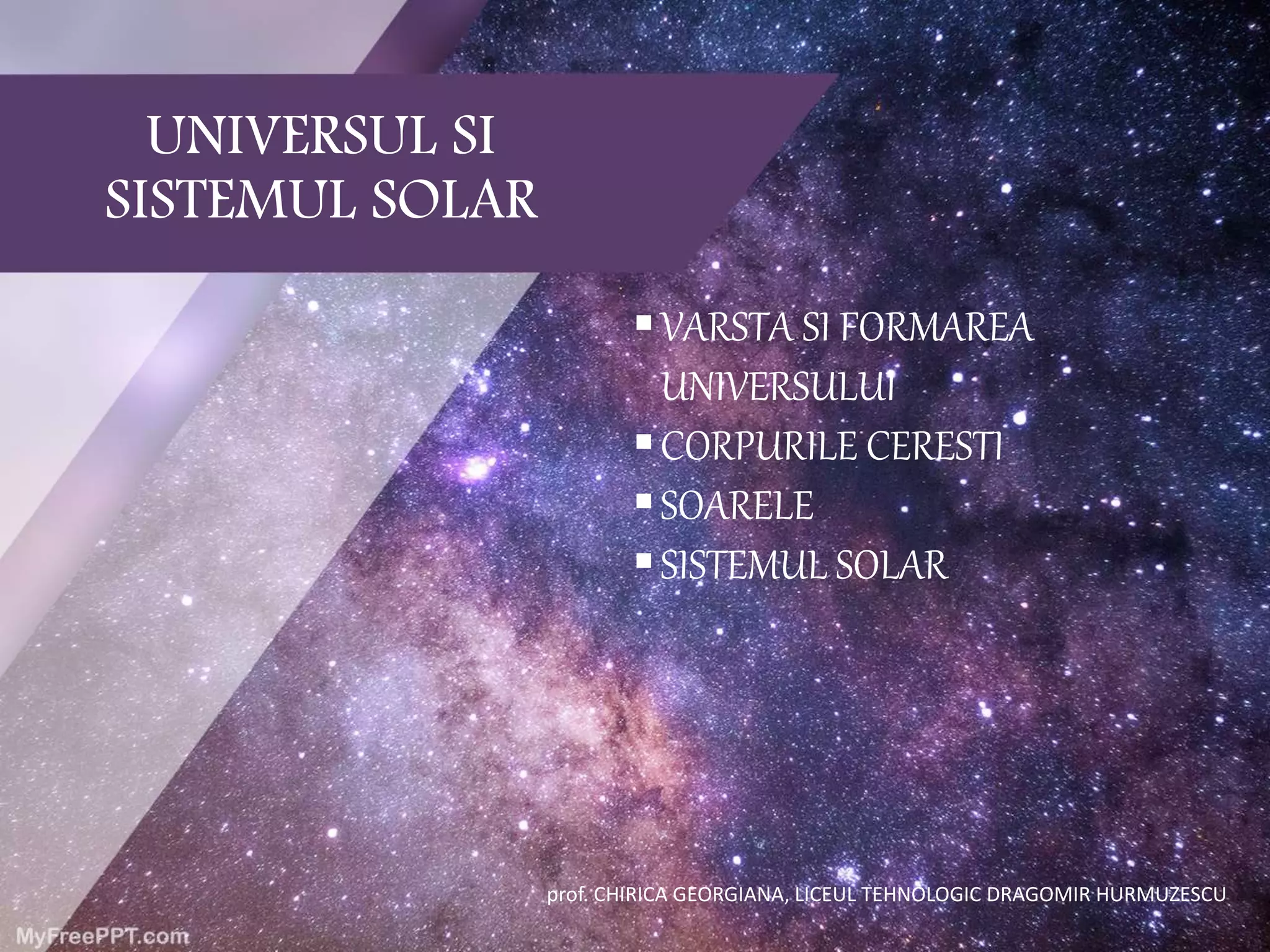 Universul si sistemul solar | PPTX