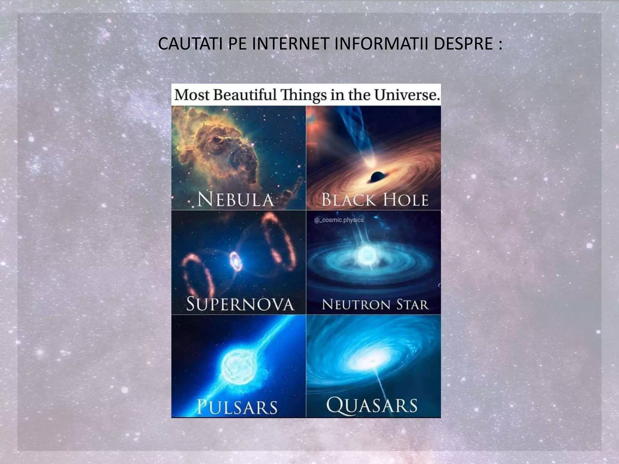 Universul si sistemul solar | PPTX