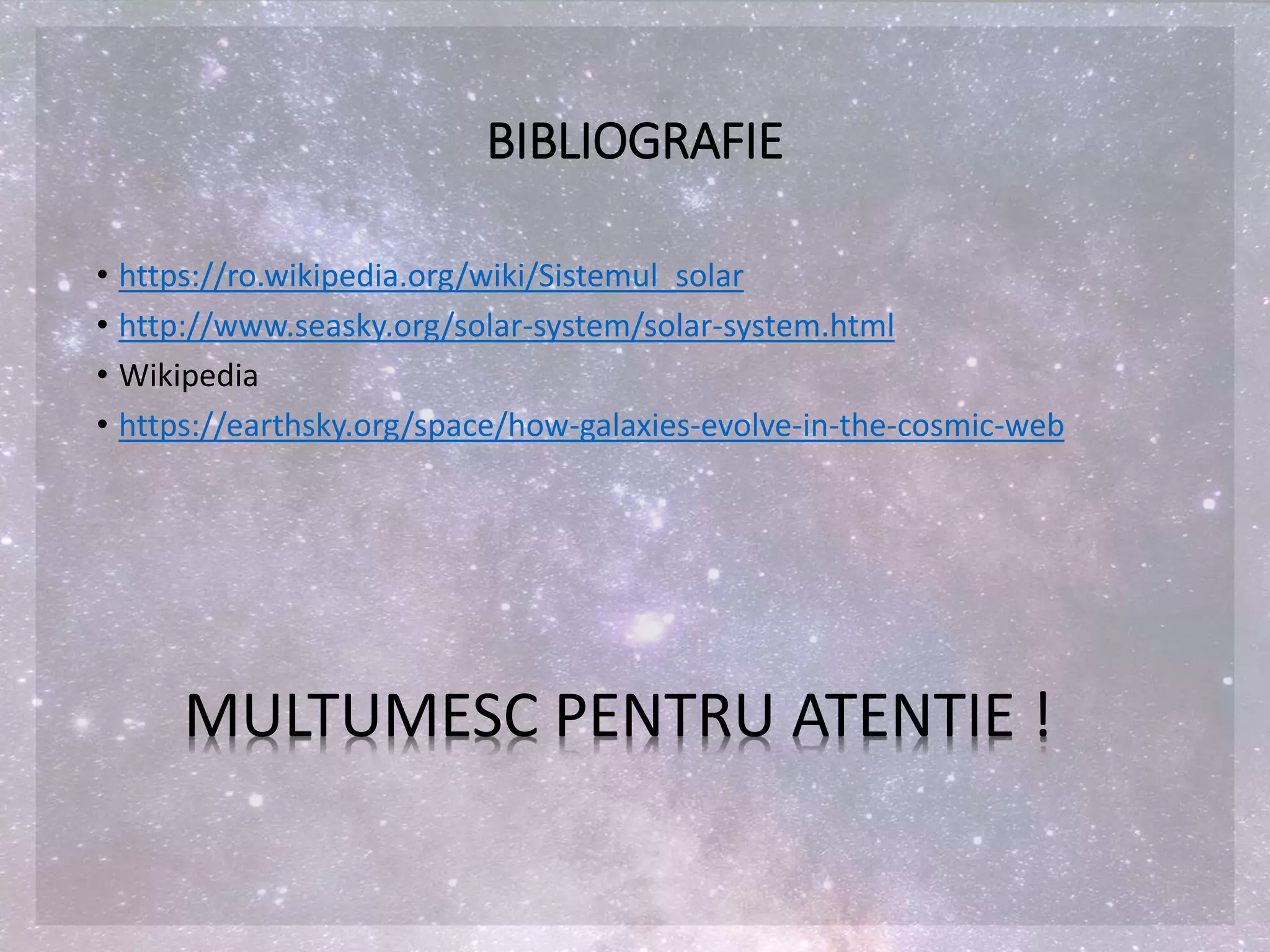 Universul si sistemul solar | PPTX