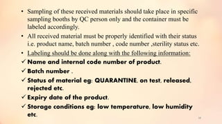 MATERIAL MANAGEMENT QUALITY ASSURANCE TECHNIQUE | PPTX