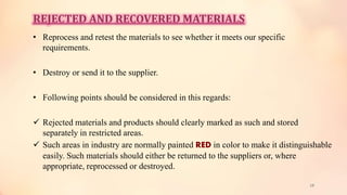 MATERIAL MANAGEMENT QUALITY ASSURANCE TECHNIQUE | PPTX