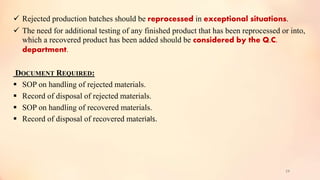 MATERIAL MANAGEMENT QUALITY ASSURANCE TECHNIQUE | PPTX