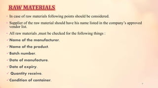 MATERIAL MANAGEMENT QUALITY ASSURANCE TECHNIQUE | PPTX