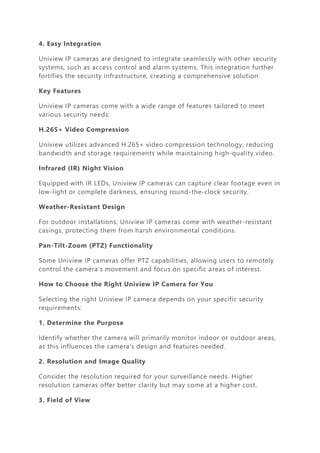 Uniview Ip Cameras. | DOCX | Home & Garden
